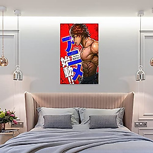 BLUDUG Japanese Anime Baki The Grappler Poster Hanma Baki Poster (7) Canvas Painting Wall Art Poster for Bedroom Living Room Decor08x12inch(20x30cm)