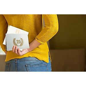 Diese-Klappkarten Pop Up Silver Anniversary Card - 3D 25th Wedding Anniversary Cards for Husband and Wife - Special Luxury Gift Card for Bride and Groom Couples