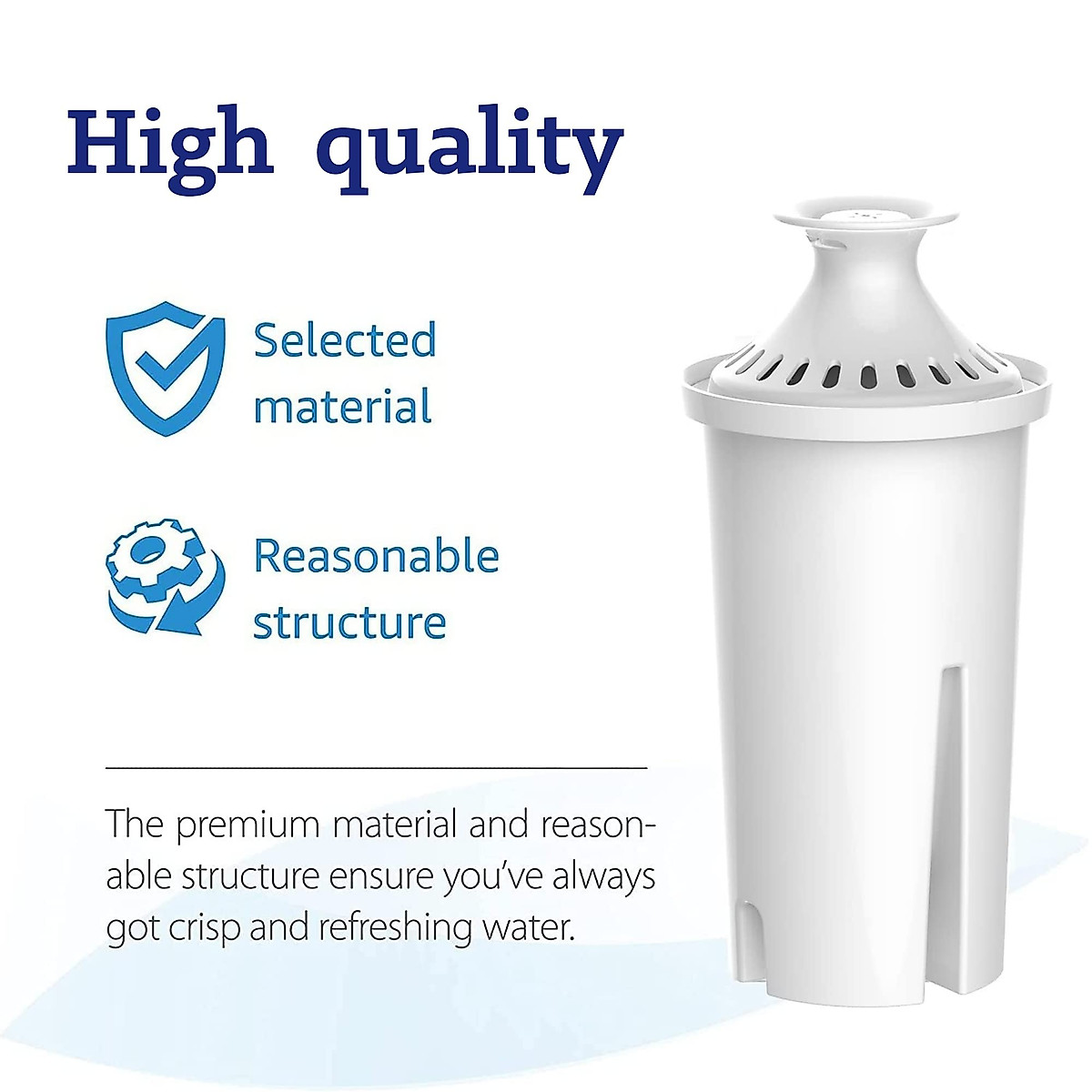 Waterdrop Replacement for Brita® Filters, Pitchers, Dispensers, NSF Certified Pitcher Water Filter, Brita® Classic OB03, Mavea® 107007, 35557, and More, Pack of 6