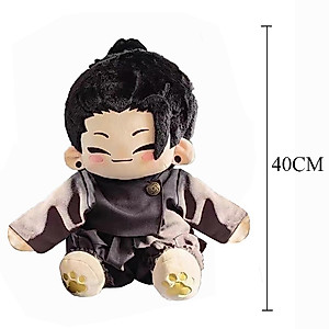 QAHEART 2pcs Geto Suguru Soft Figure Hug Pillow, 40cm Anime JJK Figure Dress UP Changing Cloth Figure Throw Pillow Home Sofa Decoration Collectible for Fans