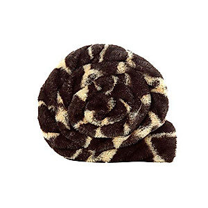 Cozy Tyme Soft Giraffe Blanket - Faux Fur Throw Blanket for Couch Great for Travel 50"x 60"