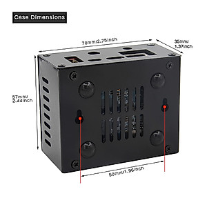 eleUniverse Orange Pi Zero 2 Case N500, Metal Case with 5V 3010 Cooling Fan and 4pcs Aluminum Heatsinks & Antenna