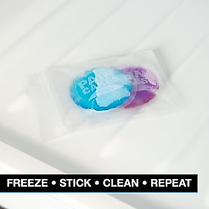 PAINCAKES Reusable Mini Cold Packs - Stickable Ice Packs for Targeted Cold Therapy - Perfect for Injuries, and Small Areas - Latex-Free Cold Compress, 100x Re-Stickable Blue & Purple 2 Pack Set