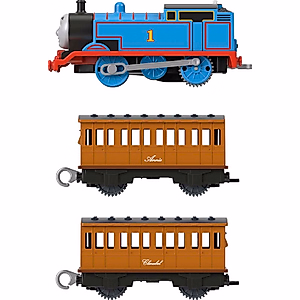 Thomas & Friends Thomas Annie & Clarabel, battery-powered motorized toy train for preschool kids 3 years and up [Amazon Exclusive]