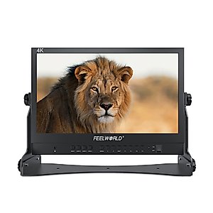 FEELWORLD ATEM156 15.6 Inch Live Streaming Broadcast Director Monitor with 4 HDMI Input Output Quad Split Display