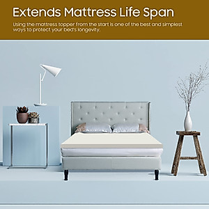 Continental Sleep Cool Gel Foam Topper, Adds Comfort to Mattress, Twin Size, Yellow