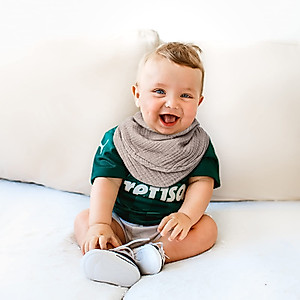 Baby Bibs for Girls, Bandana Drool Bibs for Unisex, Soft Organic Muslin Infinity Scarf Bibs for 0-24 Months - 8 Pack