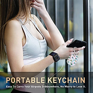 Olytop Airpods Pro Shock Case with Lock Black+Airpods Pro Protective Case Cactus