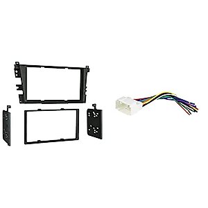 Metra 95-7868B Double DIN Installation Dash Kit & Scosche HA08B Compatible with Select 1998-11 Honda Power/Speaker Connector/Wire Harness for Aftermarket Stereo Installation with Color Coded Wires