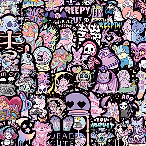 56Pcs Cute Animal Stickers for Kids, Water Bottle Stickers Waterproof Vinyl Hydroflask Phone Skateboard Laptop Stickers, Aesthetic Sticker Packs for Girls Teens