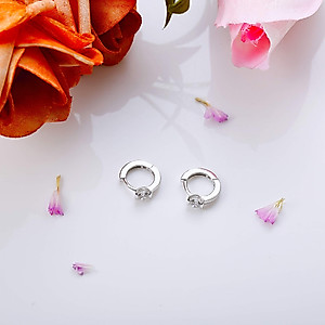 Sllaiss Sterling Silver Hoop Earrings for Women Small Silver Hoop Earrings Hypoallergenic Earrings