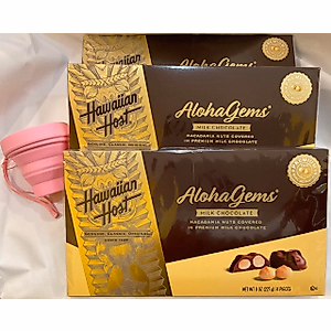 Hawaiian Host Aloha Gems 24 OZ Macadamia Nuts Covered in Premium Chocolate