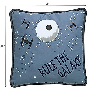Lambs & Ivy Star Wars Signature Galaxy LED Light-Up Decorative Throw Pillow