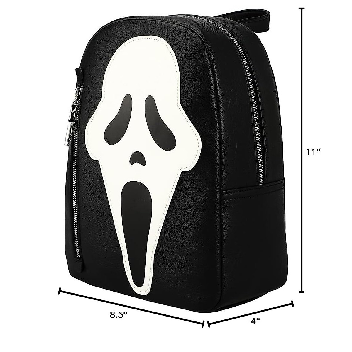 Glow in the Dark Scream Ghost Face Horror Movie Character Black Mini Backpack