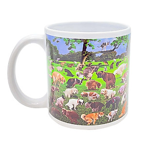 Island Dogs Giant 22 ounce Pooping Puppies Novelty Ceramic Coffee Mug - Funny coffee mugs for dog lovers of any breed. Jumbo in size as well as laughs.