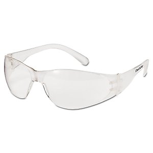 Crews Checklite Safety Glasses, Clear Frame, Clear Lens - 12 pairs of safety glasses.
