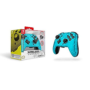 PDP REMATCH Enhanced Wireless Licensed Nintendo Switch Pro Controller, Switch Lite/OLED Compatible, Customizable Buttons/Joysticks, Motion Sensing (Blue Camo)