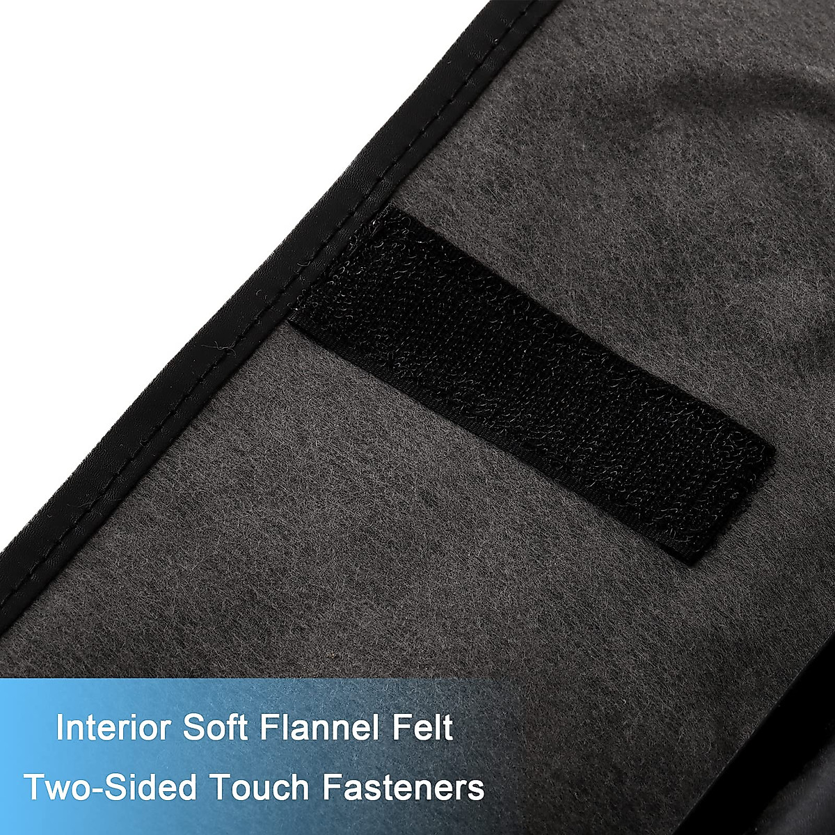 Elsjoy 2 Pack Table Leaf Storage Bag, Heavy-Duty Padded Dining Table Cover, Thick Lined Interier and Exterior Dining Table Leaf Bag, Water and Scratch Resistant, 51" L x 23" W, Black