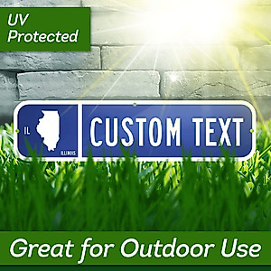 Custom Street Sign, Address Sign, 8 Colors, Reflective Option, Mounting Options, 6x24 Inch, Thick Rust-Free AlumaBond, Made in USA By My Sign Center (US State)