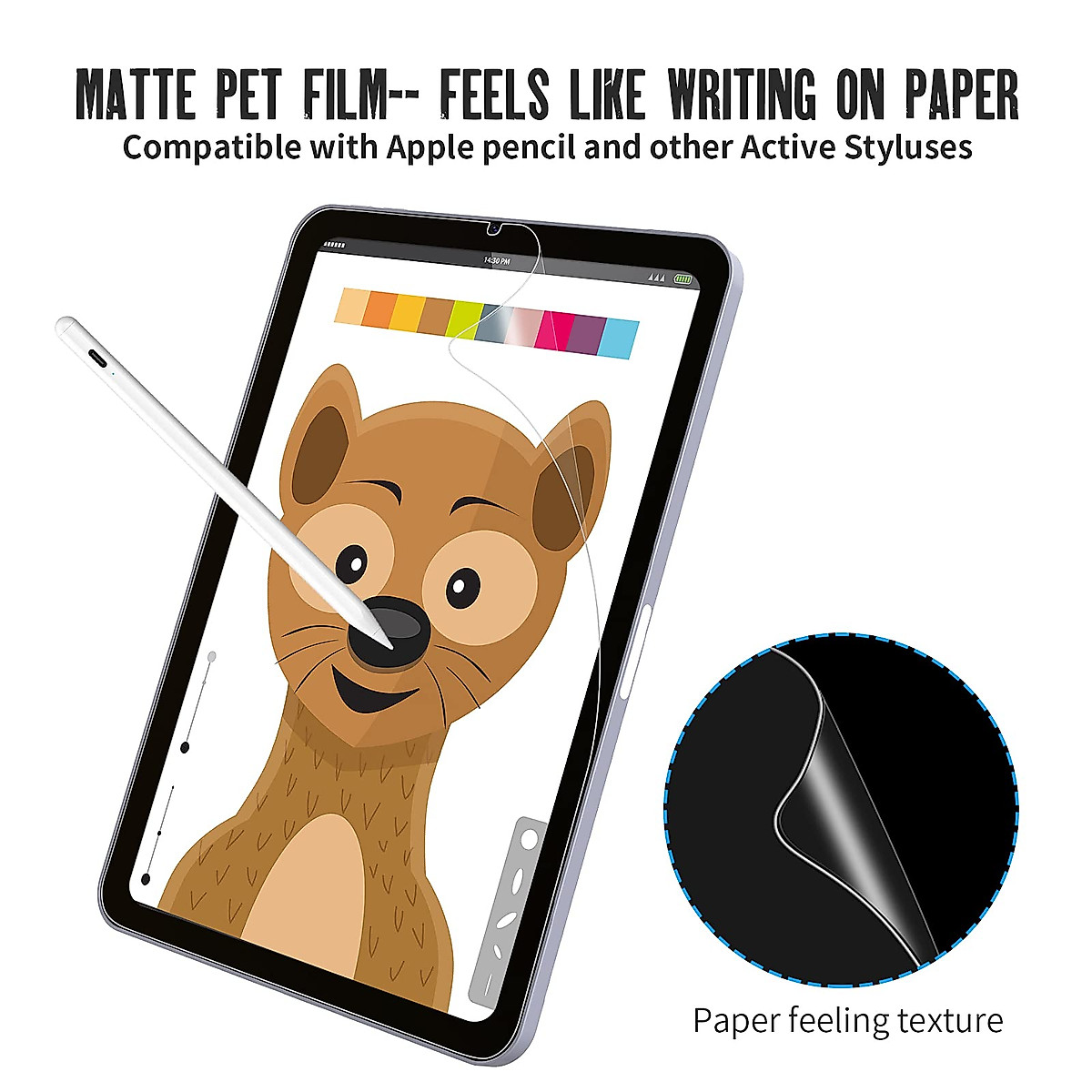 Homagical [2 Pack] Paper Screen Protector for iPad Mini 6 [8.3"], Paper Screen Protector for iPad Mini 6th Gen 2021, Anti-Glare High Sensitivity Matte PET Film Compatible with Apple Pencil