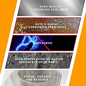 1 PC 11”X14” (28cmX36cm) Wire Mesh 5 Mesh, Sturdy Metal Mesh Sheets for DIY Projects 304 Stainless Steel No Rust Mesh Screen