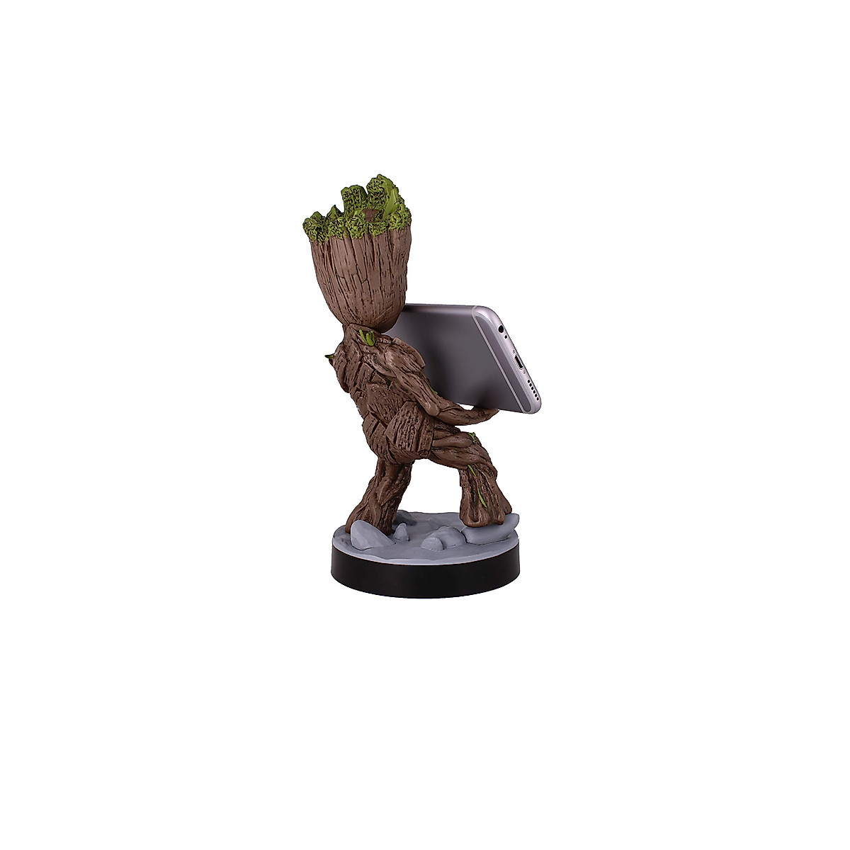 Exquisite Gaming: Guardians of The Galaxy: Toddler Groot - Original Mobile Phone & Gaming Controller Holder, Device Stand, Cable Guys, Marvel Licensed Figure, Black