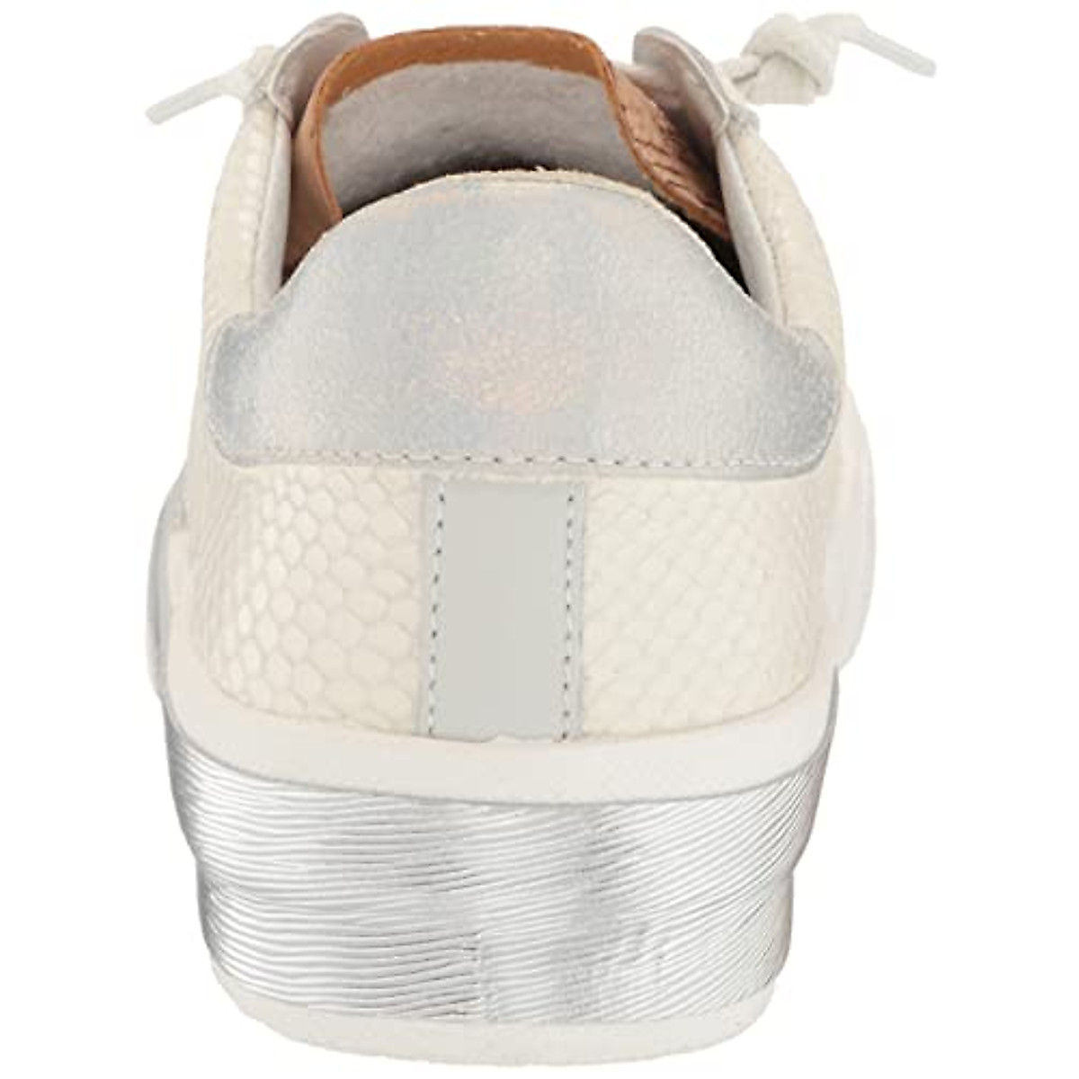 Dolce Vita Women's Zina Sneaker, White/Natural Embossed Leather, 8.5