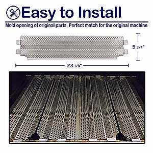 Heat Plate Shield Stainless Steel Gas Burner Cover Grill Replacement Parts for Viking VGBQ 30 in T Series, VGBQ 41 in T Series, VGBQ 53 in T Series, VGBQ30, VGBQ41, VGBQ53, 4 Pack Flame Tamers