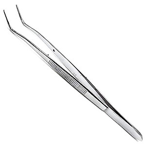 Meriam Foil Dental Cotton Tweezer Serrated Angled Beak Dressing Pliers Surgical Forcep Diagnostic Instruments