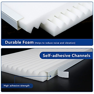 Wintcomfort Window Air Conditioner Side Panel Insulated Foam Kit, All Season Protection Side Panels for Window AC, 17" x 9" x 7/8", White