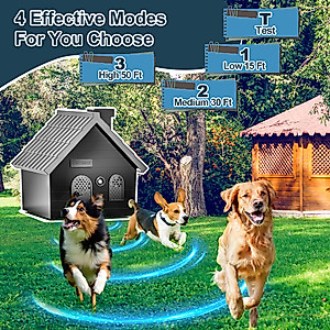 Anti Barking Device for Dogs, 4 Modes Ultrasonic Dog Barking Silencer up to 50 ft, Dog Barking Control Devices, Bark Box Dog Training & Behavior Aids Safe for Dogs & People, Indoor & Outdoor Use
