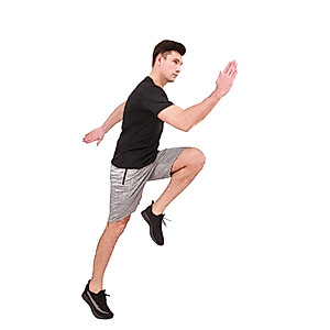 SUGARNO Athletic Shorts for Men,4 Packs Drawstring Gym Sports Shorts with Zipper Pockets for Running,Workout,Training(Small)