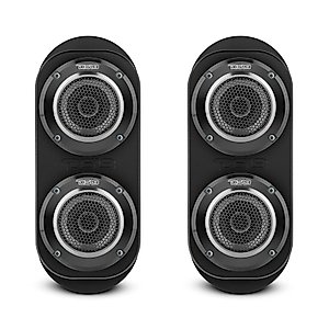 DS18 Super Tweeters with Universal Pods - 4X Tweeters 3.6" High Compression Neodymium Hybrid Driver/Tweeter 400 Watts Max with 2X Universal Speaker Enclosure Pillar Pod - Easy to Install - Crazy Loud