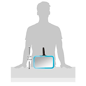 BiXon Baby Safety Mirror, Shatterproof Back Seat Wide, Blue