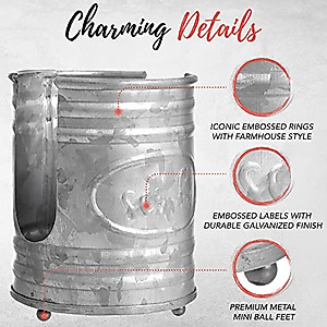 Autumn Alley Farmhouse Sponge Holder - Galvanized Kitchen Sponge Holder for Kitchen, Rustic Kitchen Accessories Farmhouse Style with SCRUB Label, Charm Country Kitchen Accessories Counter