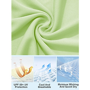 MAGCOMSEN Running Shirts for Women UV Shirts for Women Sweatshirts for Women Workout Shirts Fishing Shirts Womens Long Sleeve T Shirts Women Light Green