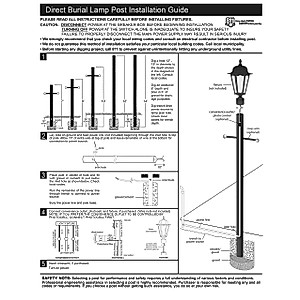 Solus SP7-WH 7' Outdoor Direct Burial Lamp Post with Cross Arm, Fits Most Standard 3" Post Top Fixtures, Includes Inlet Hole, Easy to Install, Corrosion & Weather Resistant, White