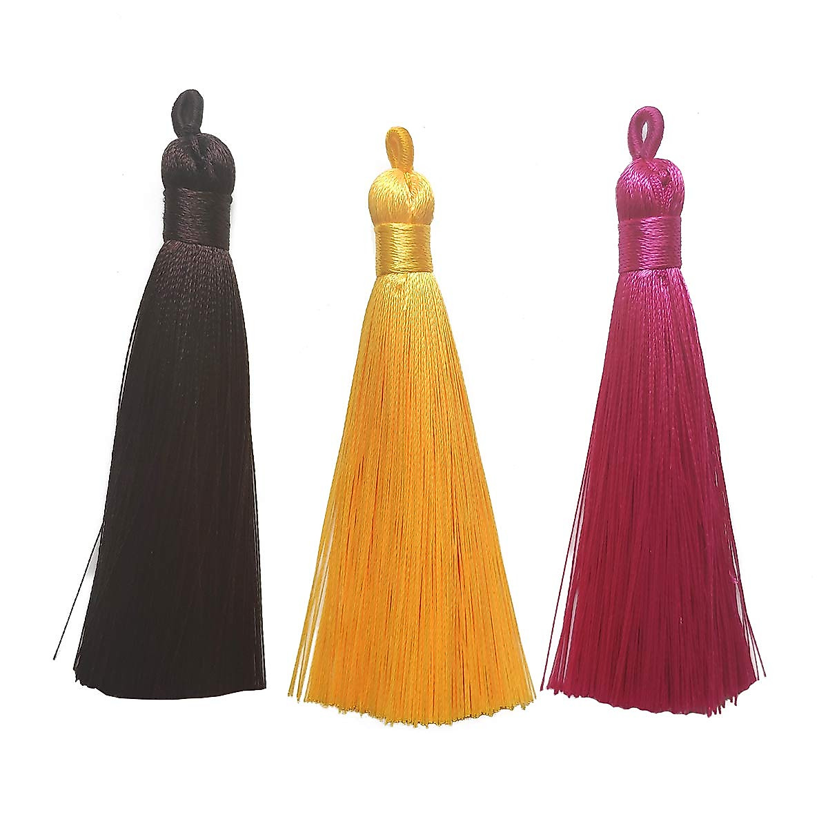 Gnognauq 40pcs Tassels Mixed 20 Colors Soft Imitation Silk Tassels for Earring Jewelry Making, DIY Craft Projects, Bookmarks