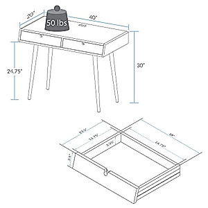 American Trails Freedom Made of Solid American Desk with USB Ports, Natural Oak (New)