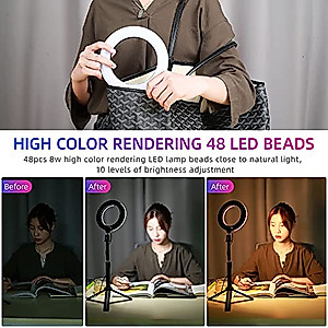 Webcam Ring Light for Laptop, 6 inch Zoom Lighting,Video Conference Lighting, MacBook Ipad Light for Teleworking/Zoom Calls/Self Broadcasting/Live Streaming/YouTube Video/TikTok