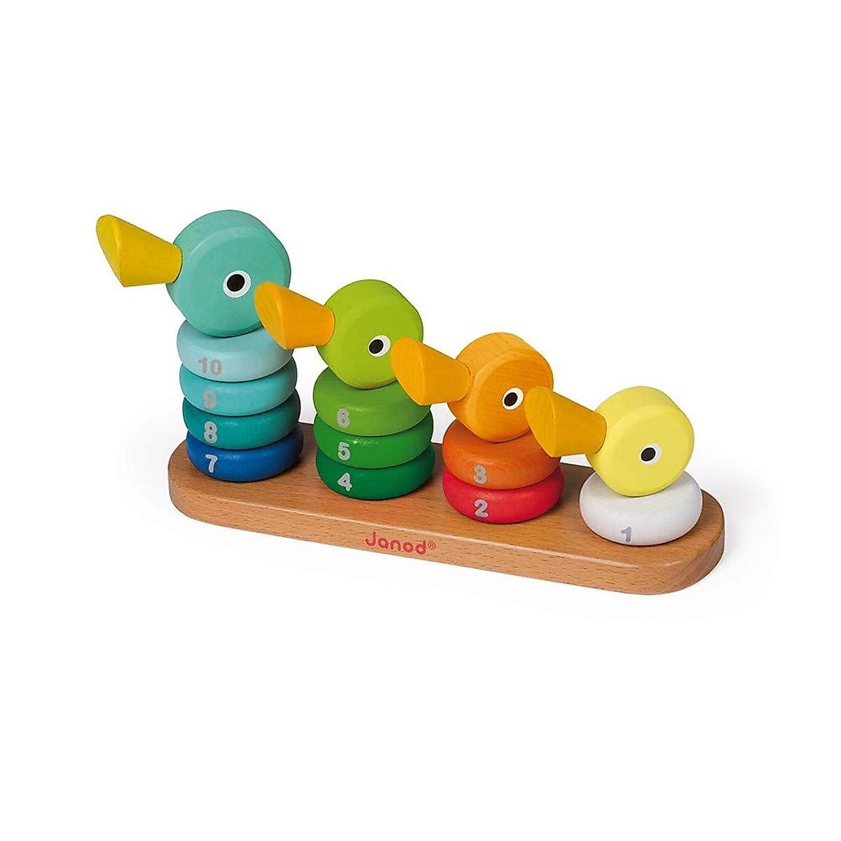 Janod Zigolos Duck Family Stacking Toy – Ages 1+ - J08212