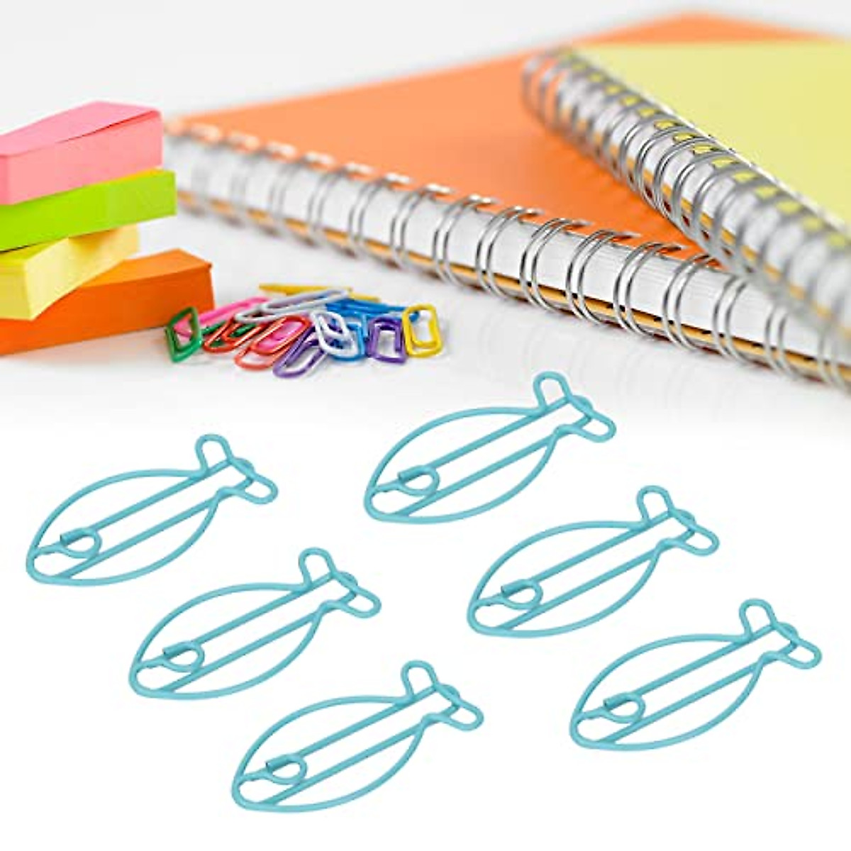 Office Clips, Fish Shape Metal Material Shaped Paper Clips for School