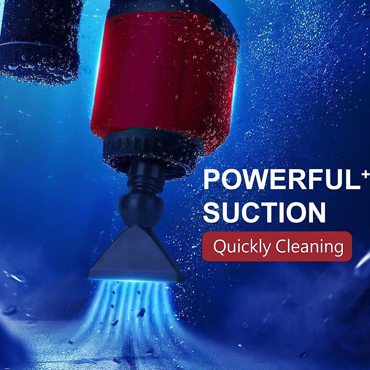 Aquarium Gravel Cleaner Siphon Kit, 6 in 1 Automatic Fish Tank Cleaning Tools Electric Removable Vacuum Water Changer for Changing Water/Removing Detritus/Washing Sands