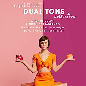 Capri Blue Coconut Santal Candle - Dual Tone Signature Jar Candle - Luxury Aromatherapy Soy Candle - Coconut Scented Candle (19 Oz)