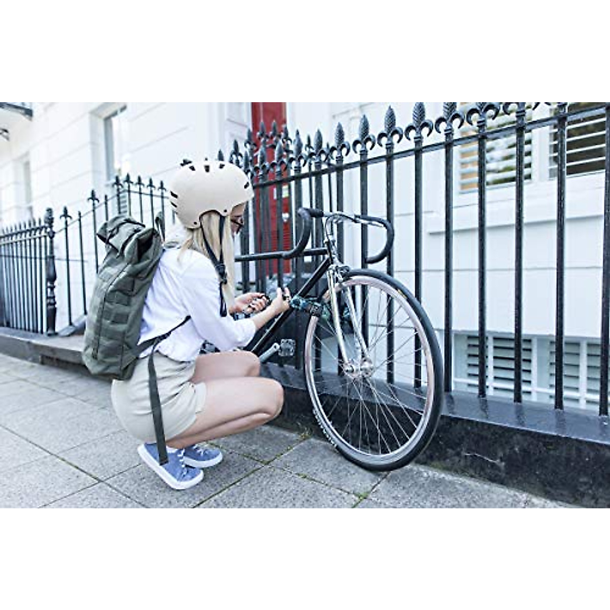 Hiplok Lite Unisex Adult Wearable Chain Bicycle Lock, Multicolour (High Visibility), 6 mm x 75 cm