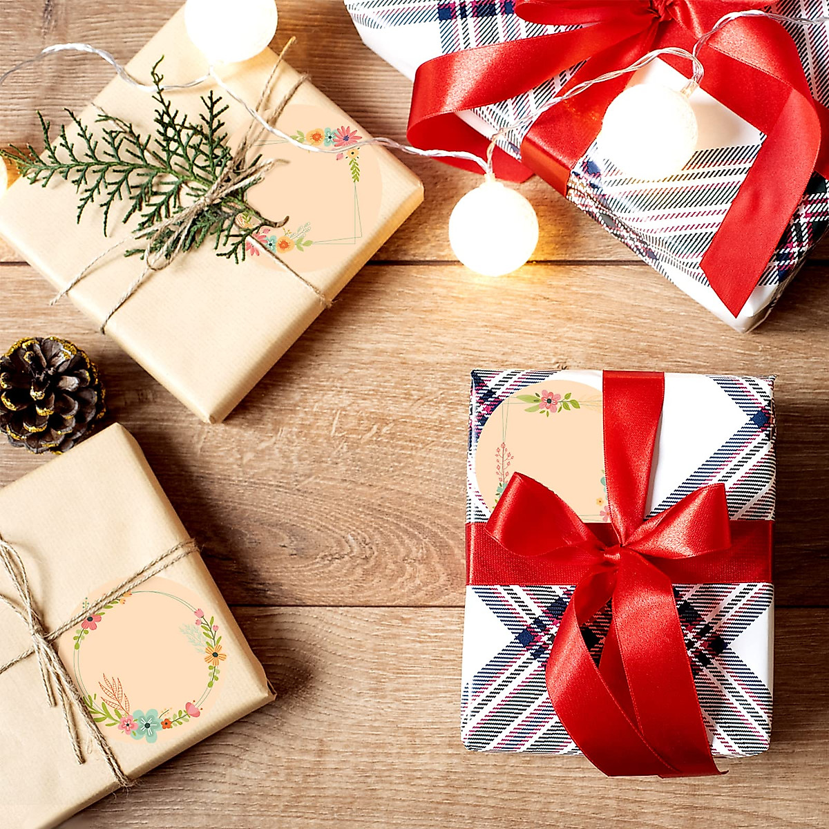 2" Canning Label Stickers 500pcs Sticker Labels for Mason Jars, Bottles, Lids, Canning Labels, Name Gift Labels, Candle Labels, with 4 Pattern Designs