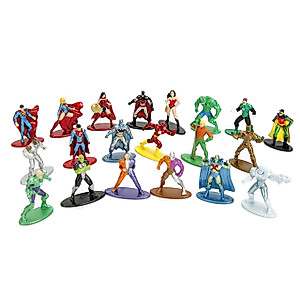 Jada Toys DC Comics 1.65" Die-cast Metal Collectible Figures 20-Pack Wave 1, Toys for Kids and Adults, Multi-Color (84409)