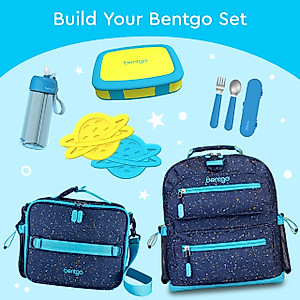 Bentgo Kids Bento-Style 5-Compartment Leak-Proof Lunch Box - Ideal Portion Sizes for Ages 3 to 7 - Durable, Drop-Proof, Dishwasher Safe, BPA-Free, & Made with Food-Safe Materials (Citrus Yellow)