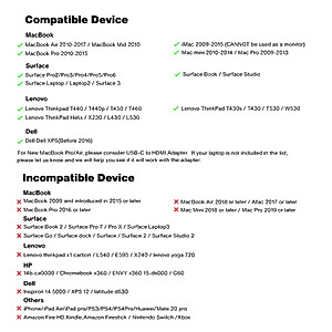 BENFEI Mini DisplayPort to HDMI 6 Feet Cable [4K@30Hz, Aluminum Shell, Nylon Braided] Compatible with MacBook Air/Pro, Microsoft Surface Pro/Dock, Monitor, Projector and More