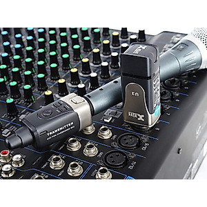 Xvive U3C Microphone Wireless Microphone XLR Transmitter and Receiver System, Audio Mixer, PA System, Microphone System for a Wide Range of Applications Bundled with HogoR Guitar Picks